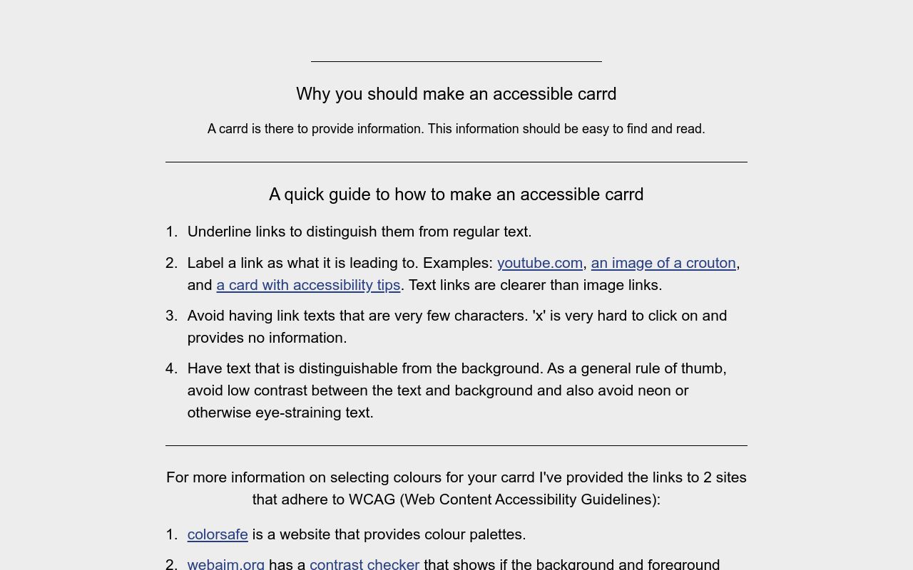 accessibility info